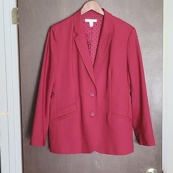 Chico's | Jackets & Coats | Chico Dark Red Blazer | Poshmark